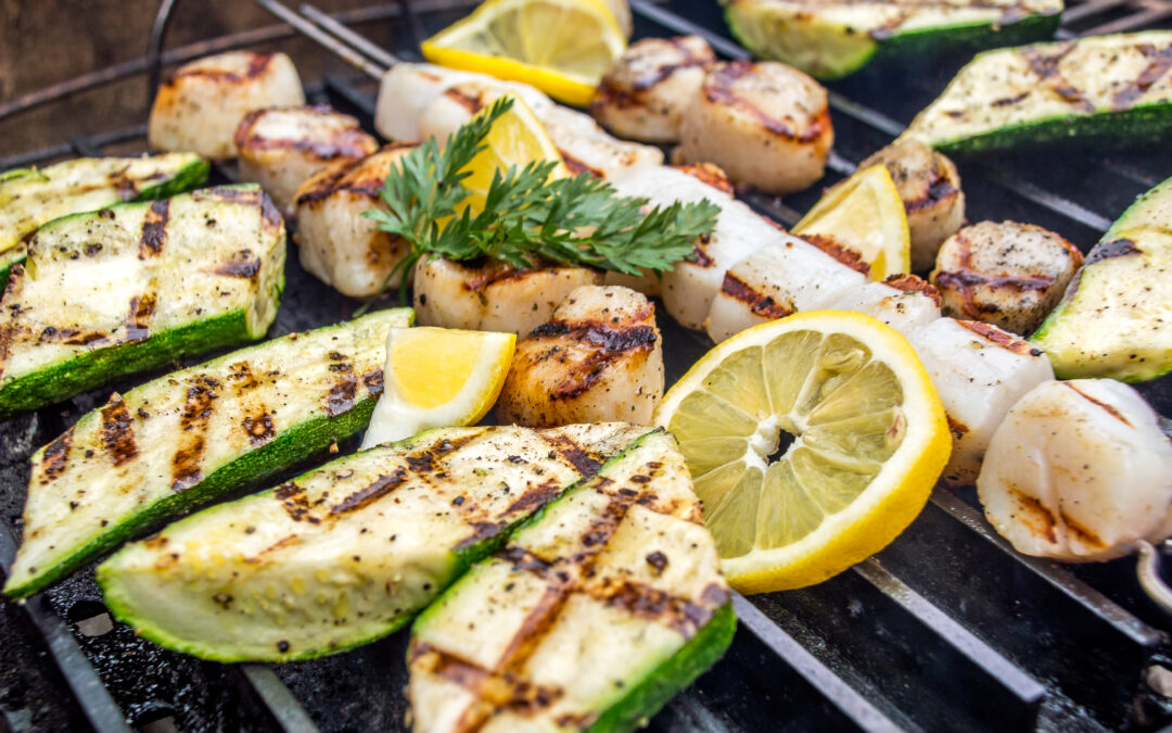 Simple Grilled Shrimp and Scallops - GrillGrate